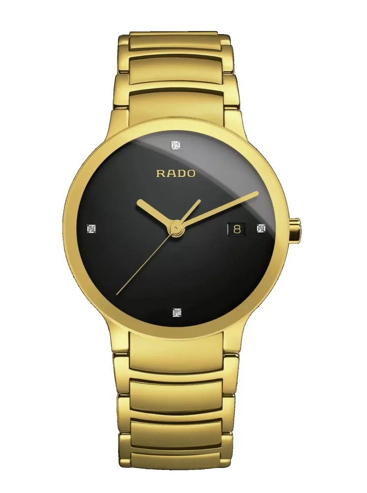Mens Rado Stainless Steel Analog Watch , Gold - High Quality - Finebuy
